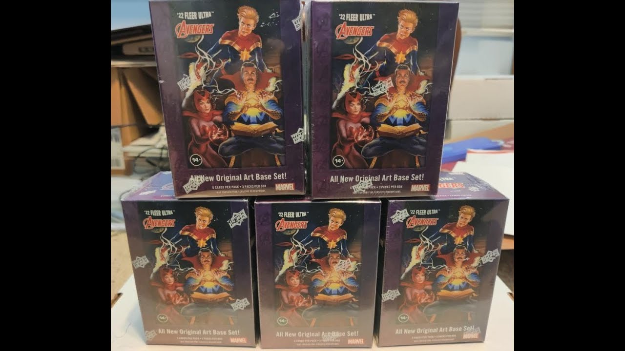 Opening up 5 Fleer Ultra Avengers blaster boxes, anything cool? - YouTube