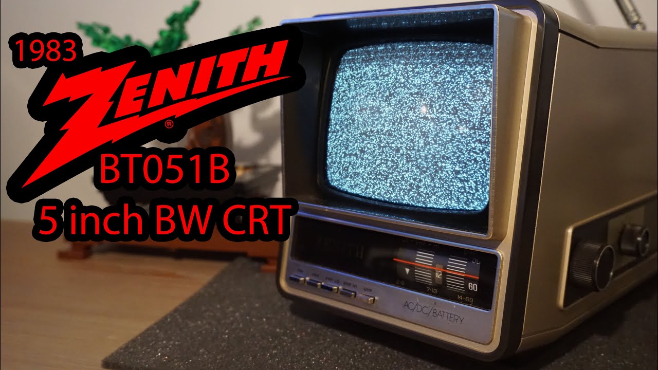Zenith BT051B Portable Television - 5 inch BW CRT - YouTube