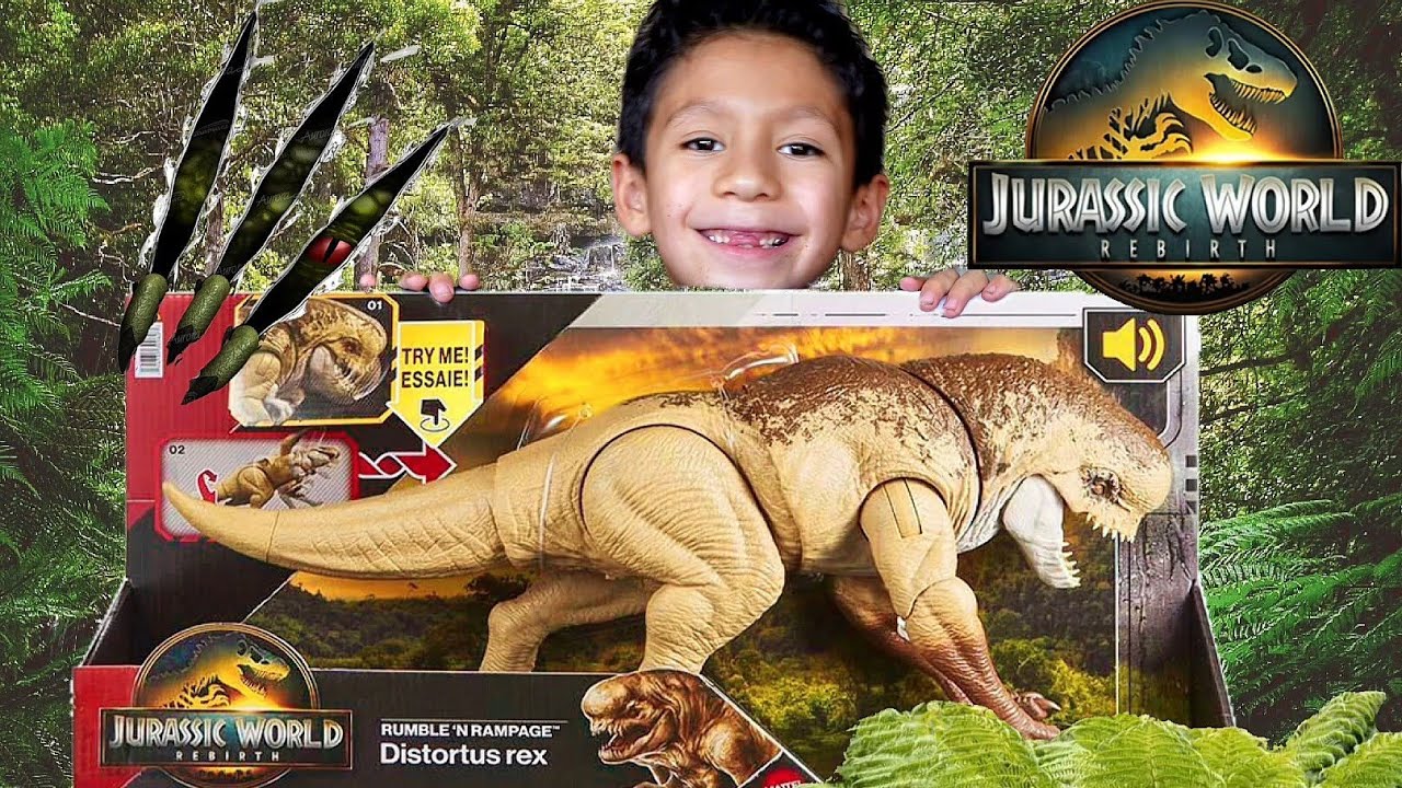 Jurassic World Rebirth 🧬 DISTORTUS REX Unboxing + More Mattel Dinosaurs ...