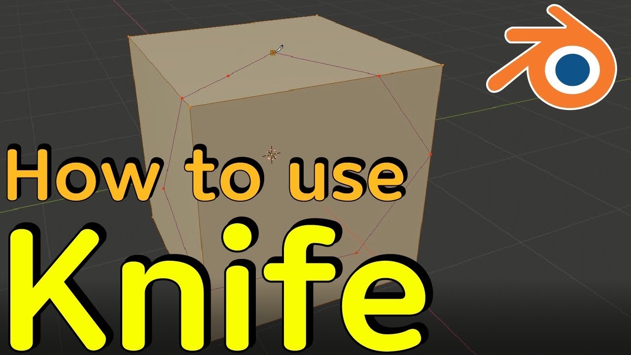 How to use knife (blender 3d tutorial) - YouTube