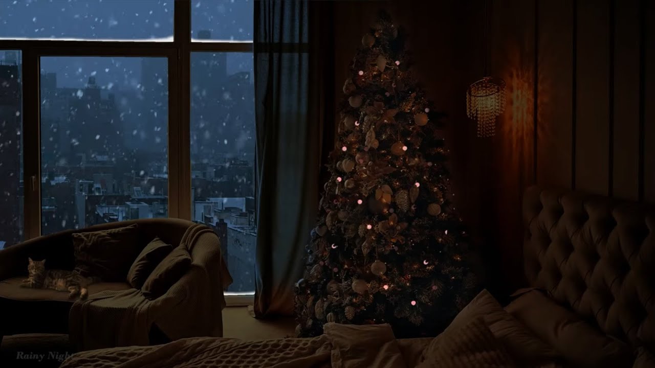 Cozy Snowy Night With Winter Sounds to Put You to Sleep - Good Night ...