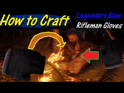 RDR2 How to craft a legendary ram rifleman gloves - YouTube