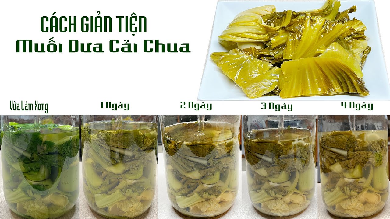 Cách Muối Dưa Cải Chua Giản Tiện Mà Ngon - Simple and Quick Pickling Mustard Green - YouTube