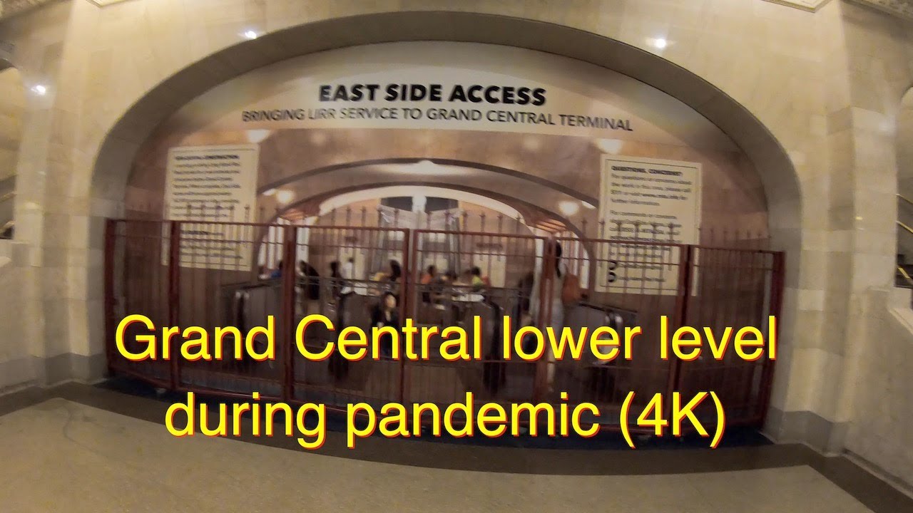 Grand Central LOWER LEVEL during pandemic (4K) - YouTube