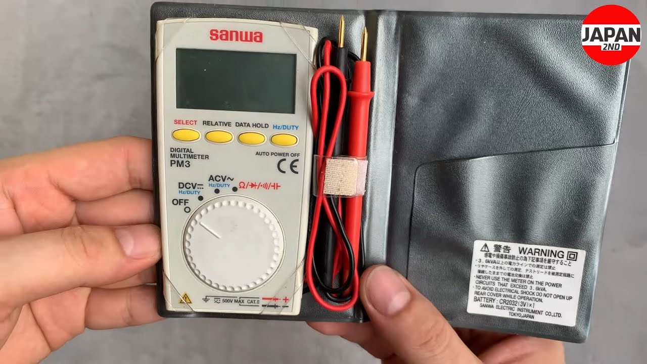 Sanwa Digital Multimeter PM3 Ultra-thin 三和電気計器 デジタルマルチメーター PM-3 厚さ8.5mm ...