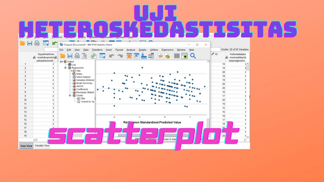 [SPSS] Uji Heteroskedastisitas Menggunakan Scatterplot - YouTube
