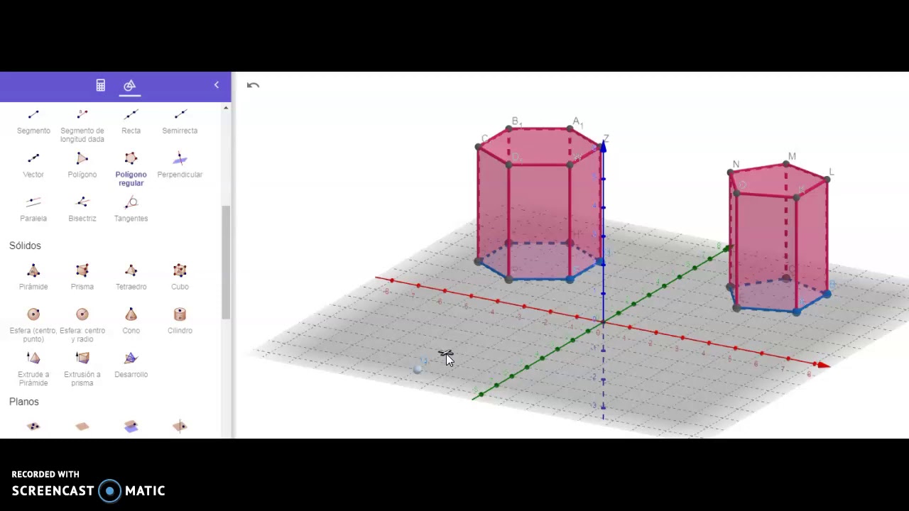 desarrollo de prismas con geogebra - YouTube