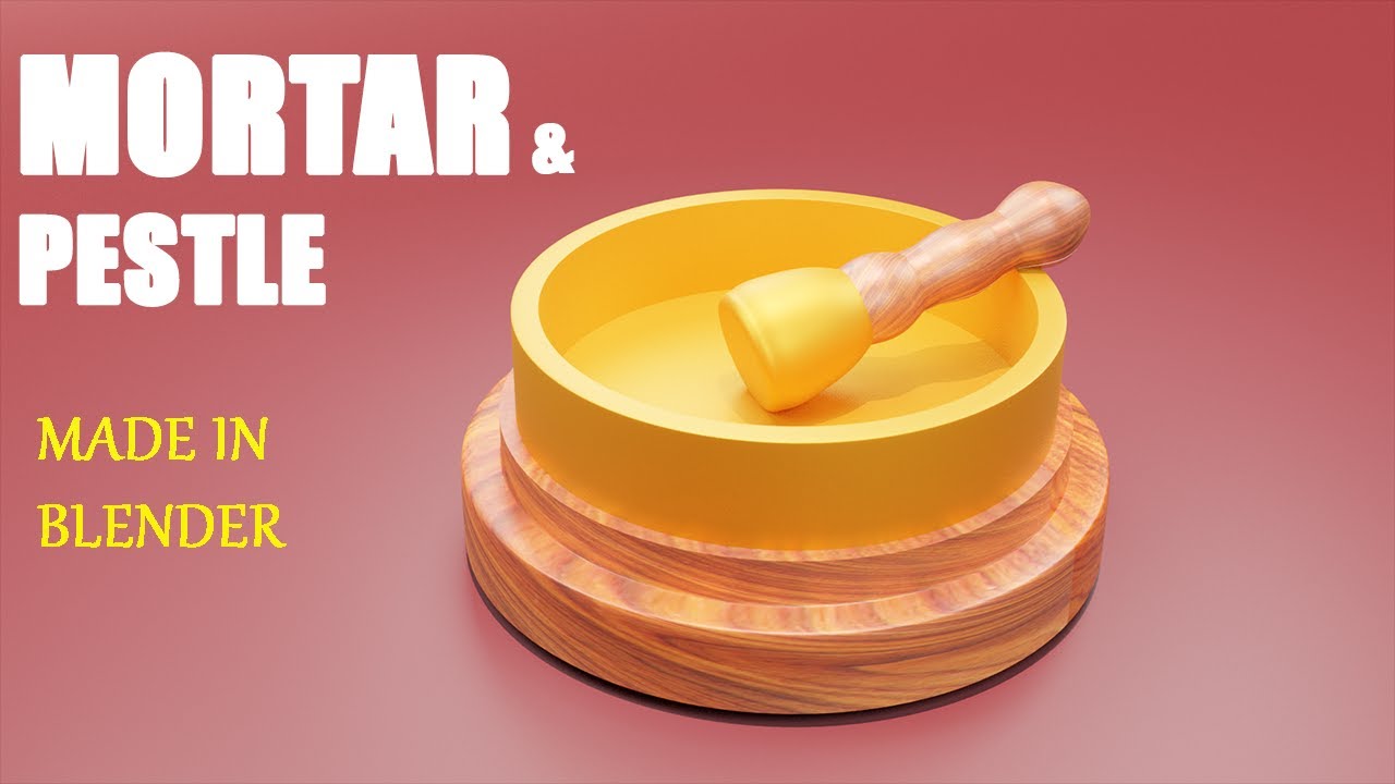 How To Create Mortar And Pestle In Blender | Speed Level Design ...