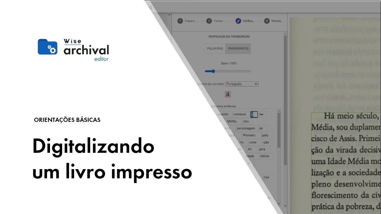 Wise Archival Editor | Digitalizando um livro impresso - YouTube