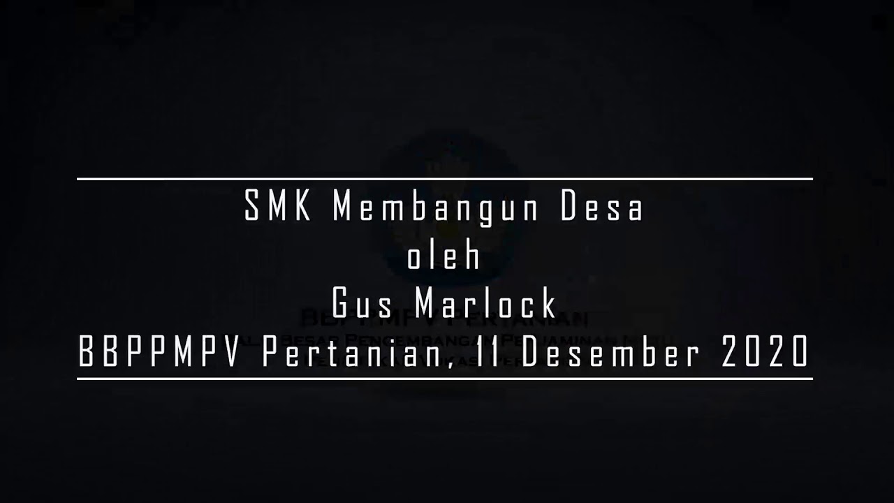 SMK Membangun Desa oleh Gus Marlock - YouTube
