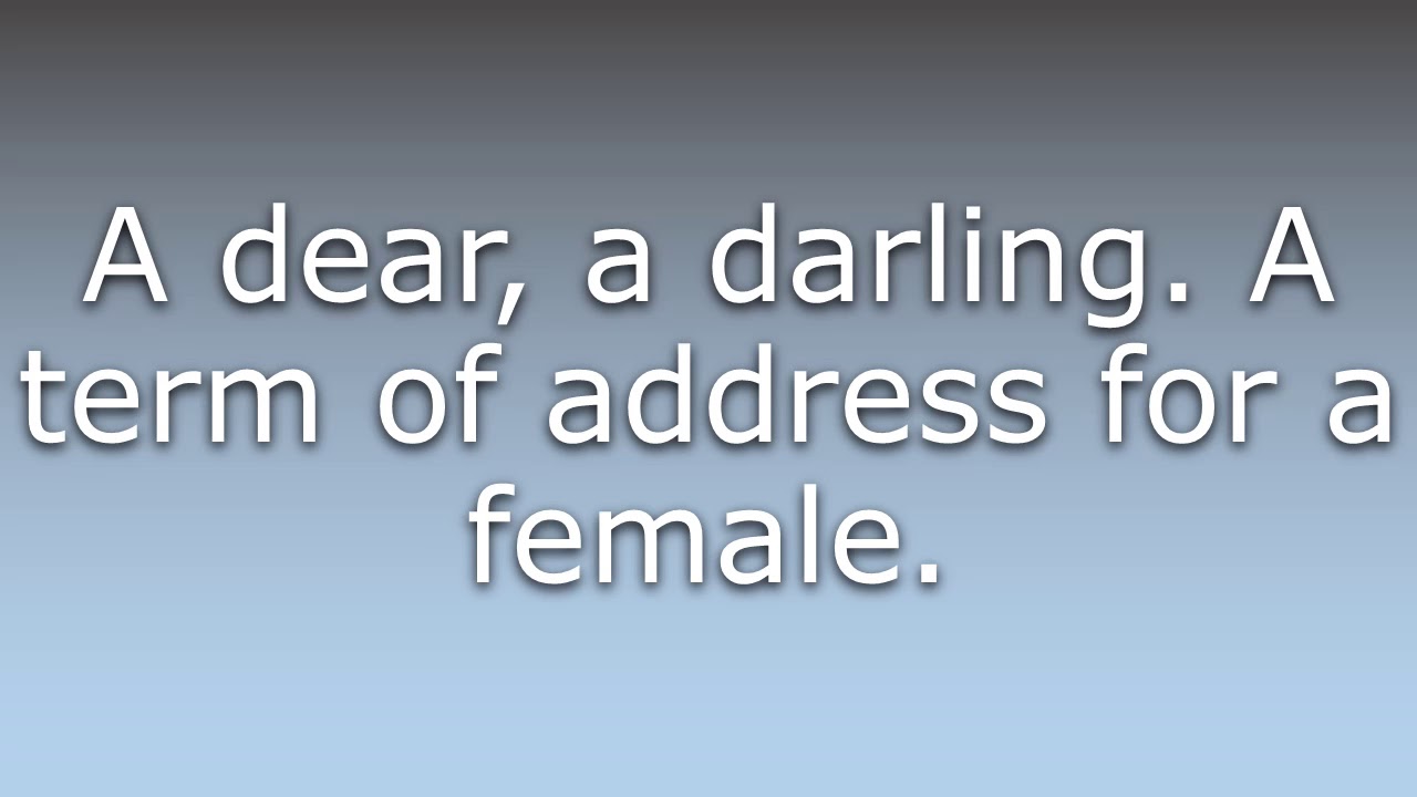 What does Deary mean? - YouTube