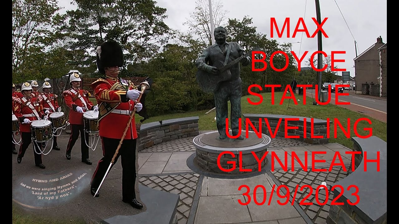 MAX BOYCE STATUE UNVEILED, GLYNNEATH 30/9/2023 FULL CEREMONY MARK ...