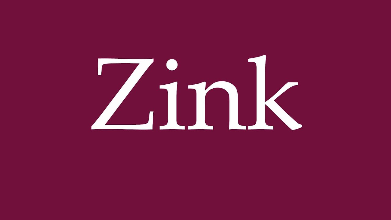 How to Pronounce ''Zink'' (Zinc) Correctly in German - YouTube