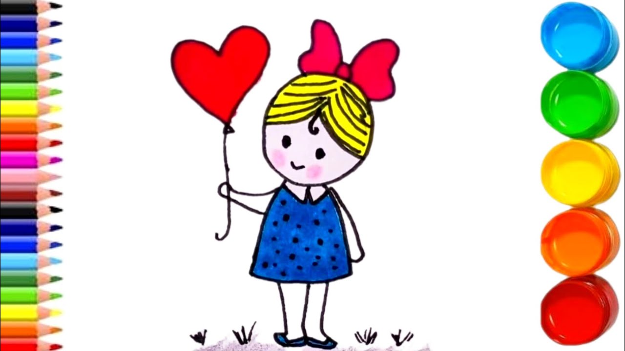 little Girl Drawing | little Girl Drawing Step By Step | How to Draw a ...