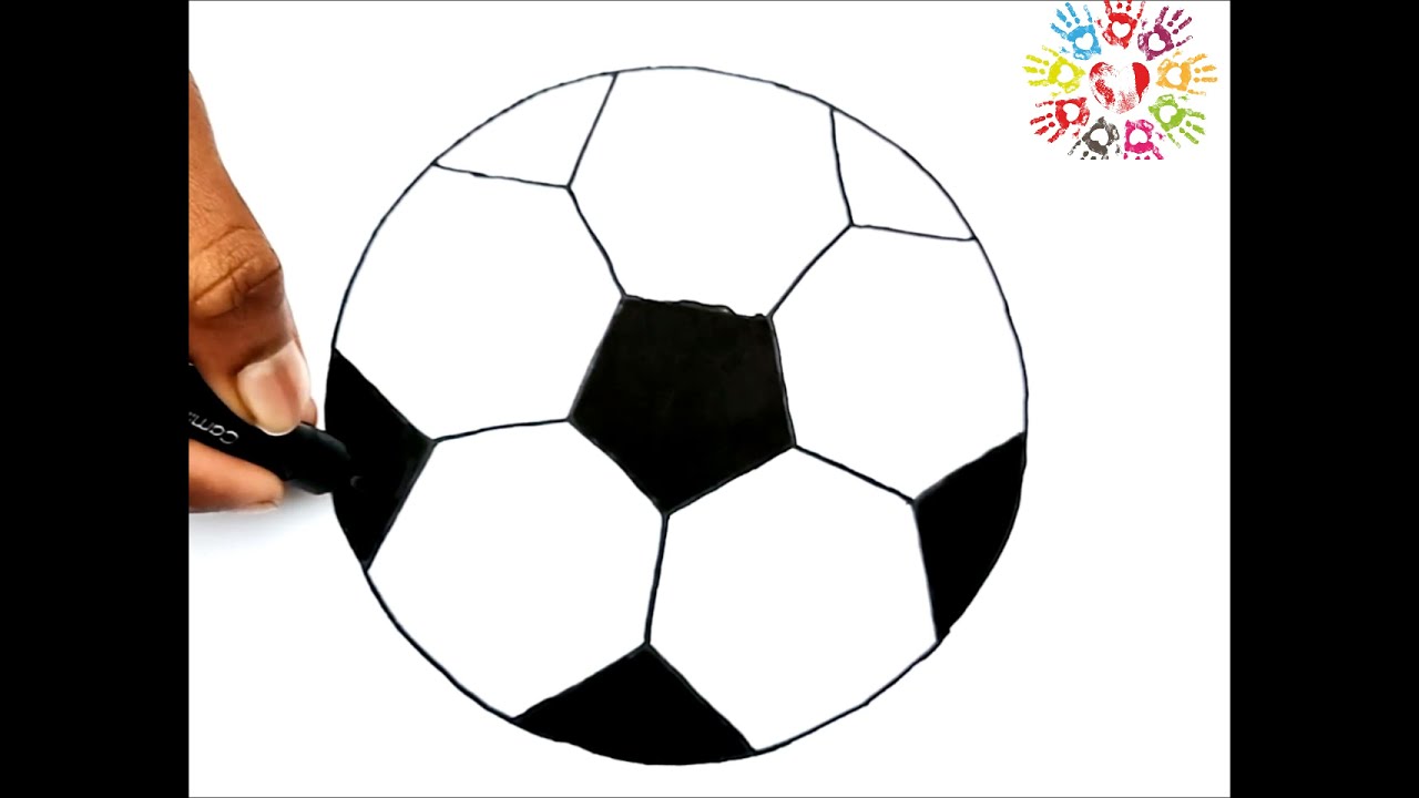 How to Draw a football Boll - YouTube