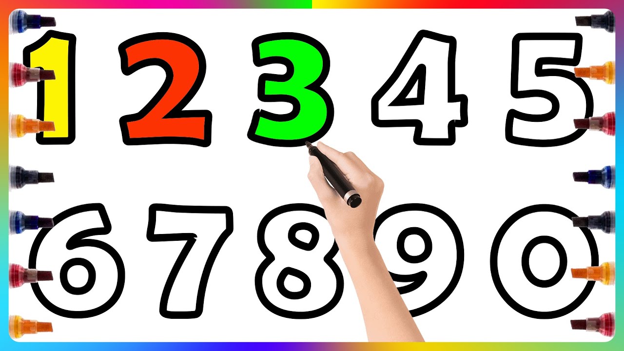 Learn Number and Colors / Number Coloring Pages #colors #number # ...