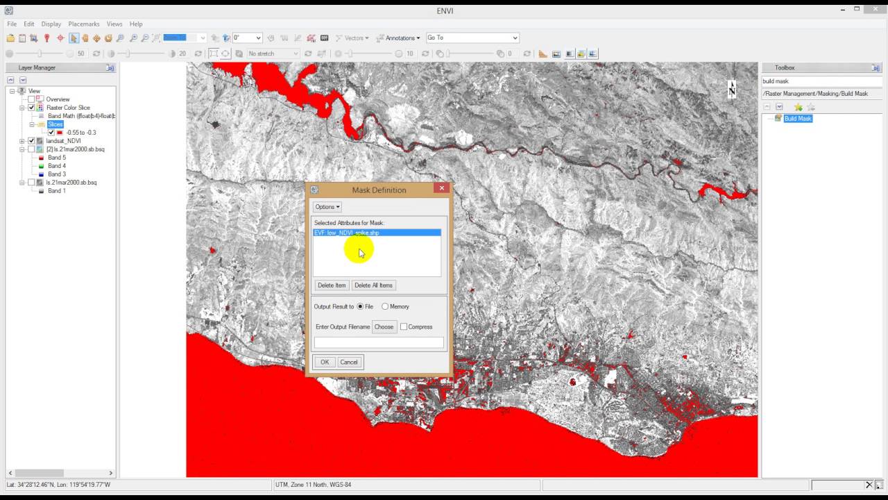 ENVI 5.3 Masking - YouTube