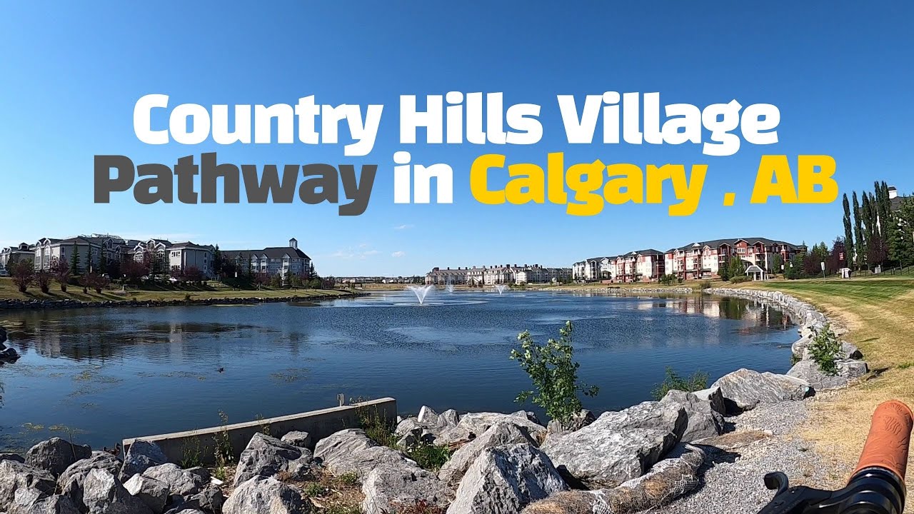 Country Hills Village NW in Calgary I Calgary Bike Pathways - YouTube