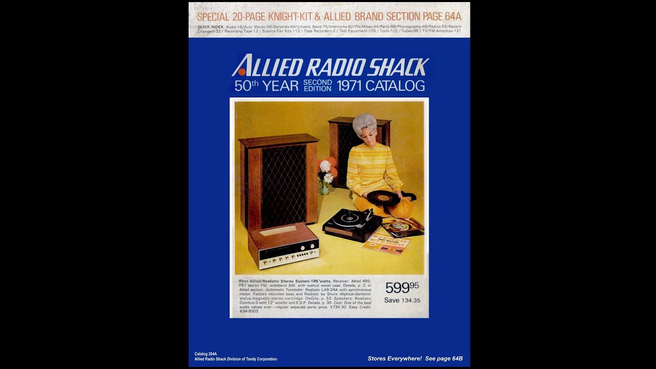 1971 Allied Radio Shack - 50th Year Catalog #204A - YouTube