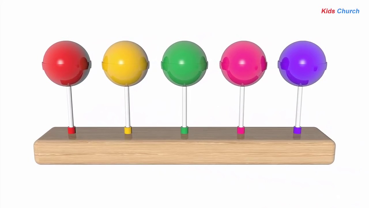 Learn Colors With Lollipops For Children Learning Colours for Kids ...
