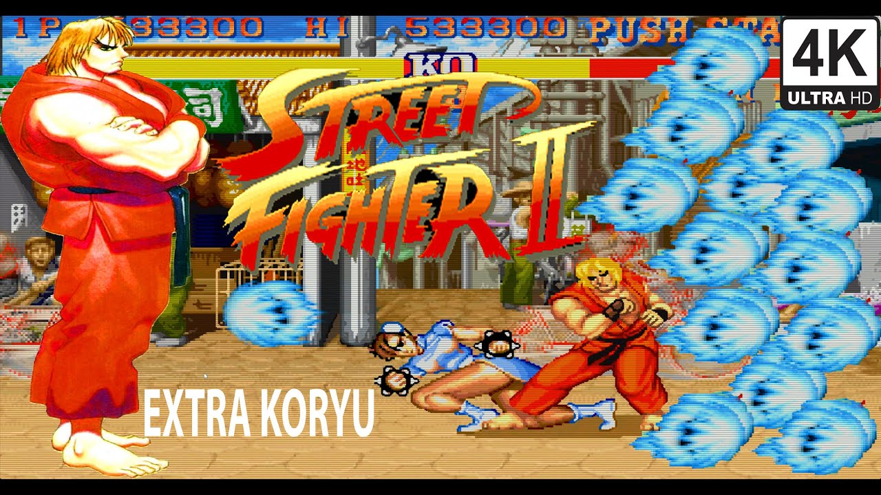 Ken Unleashed in SF2 Koryu! INSANE Combos on Hard Mode | 4K 60FPS ...