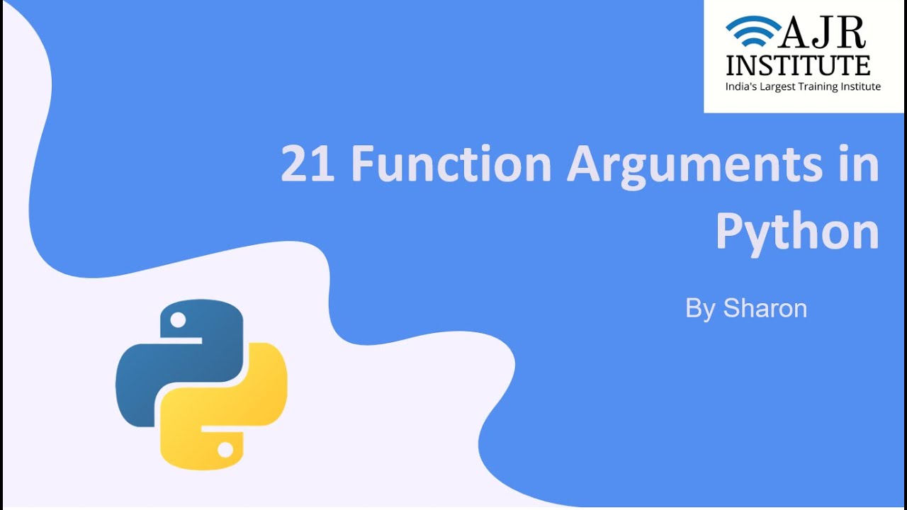 #21 Python Function Arguments - YouTube