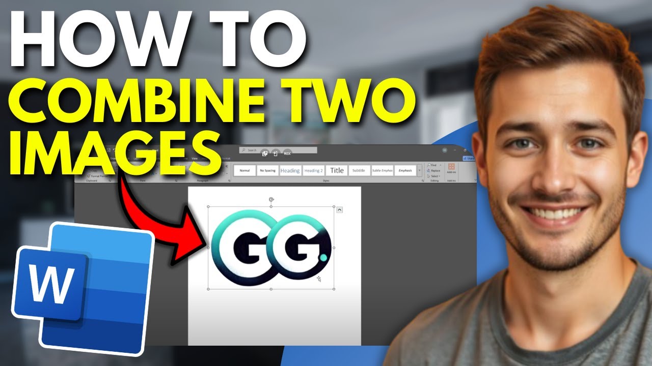 How to Combine 2 Images Together in Microsoft Word - YouTube