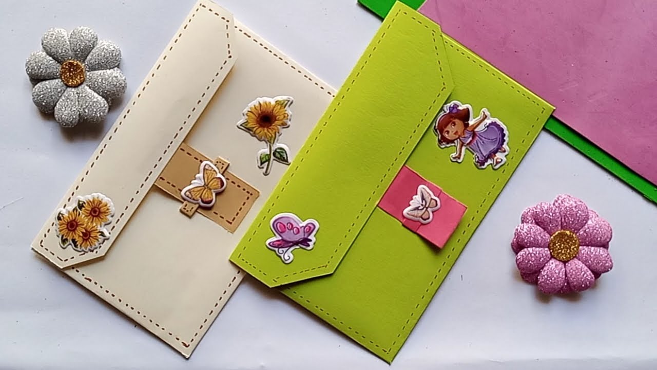 Diy paper envelope / How to make paper purse / easy and simple craft ...