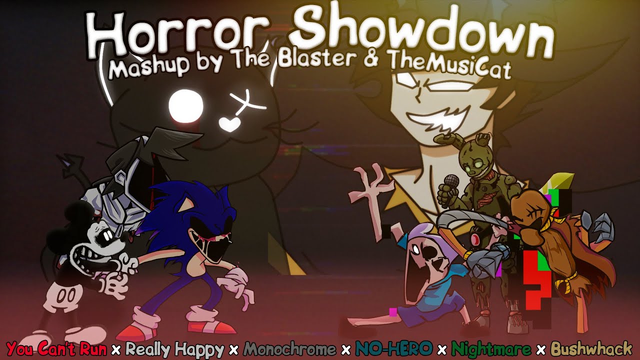 "Horror Showdown" [6 Characters] [Friday Night Funkin' Mashup / collab ...