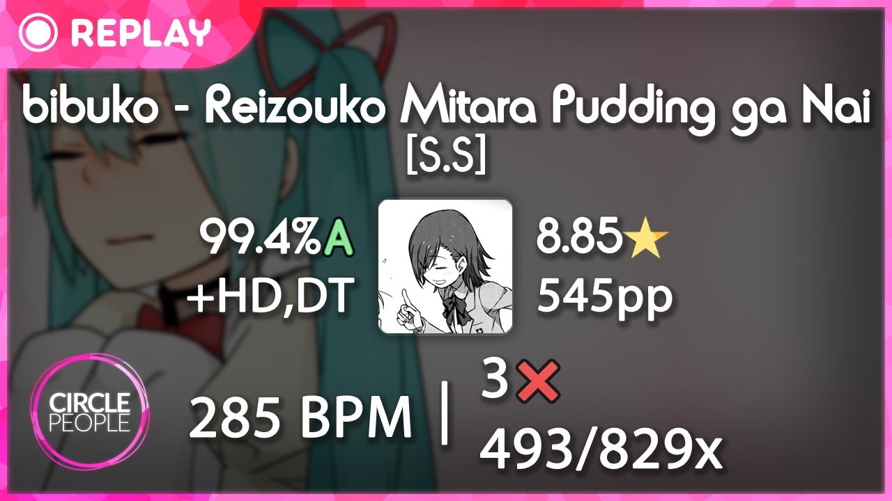 osu! | Merami | bibuko - Reizouko Mitara Pudding ga Nai [S.S] +HDDT 99. ...