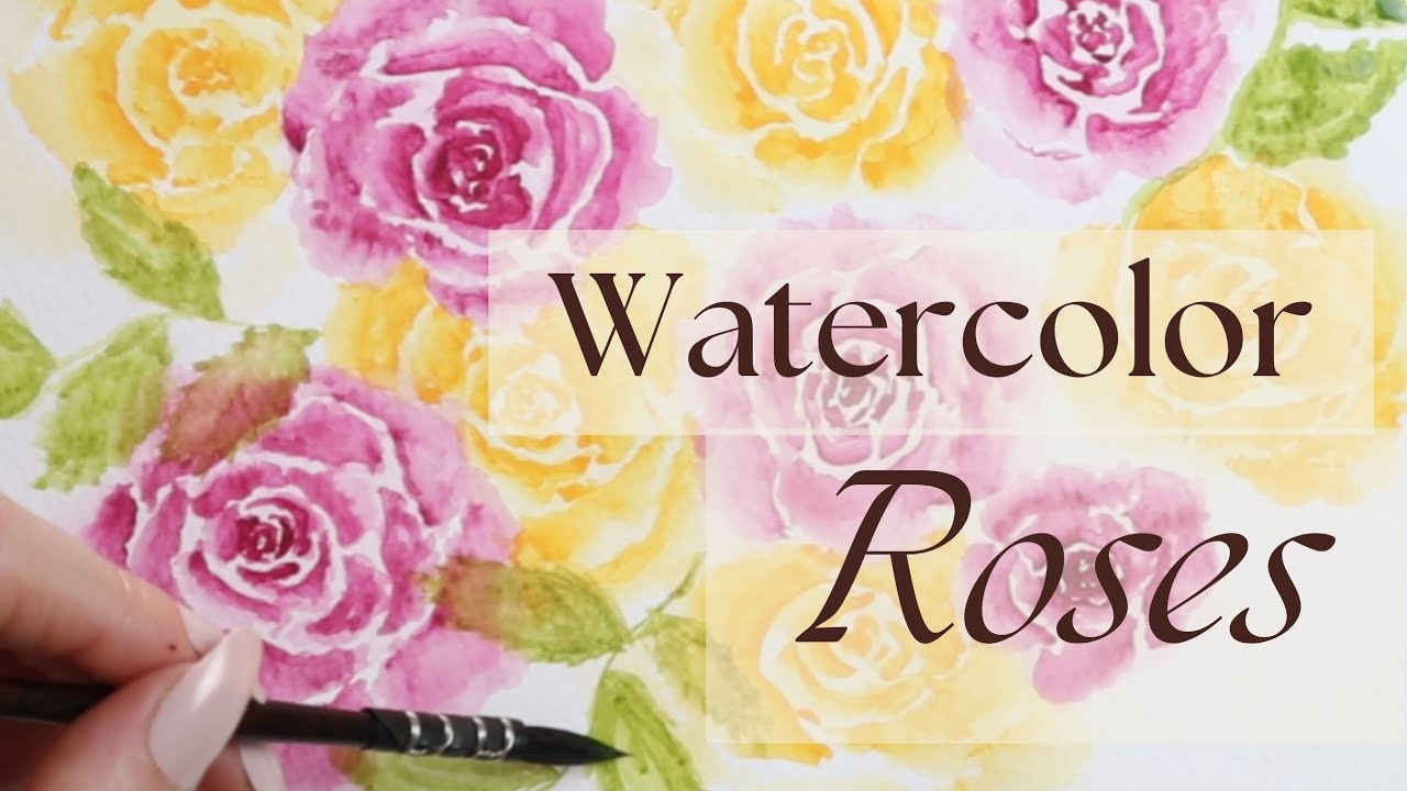 How to paint Watercolor Roses. Perfect for Beginner's. Tutorial - YouTube