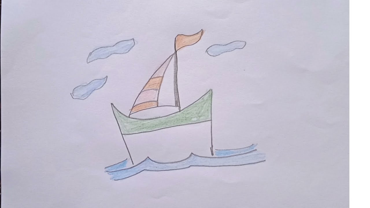 2 Types of water Transport drawing|how to draw water transport drawing ...