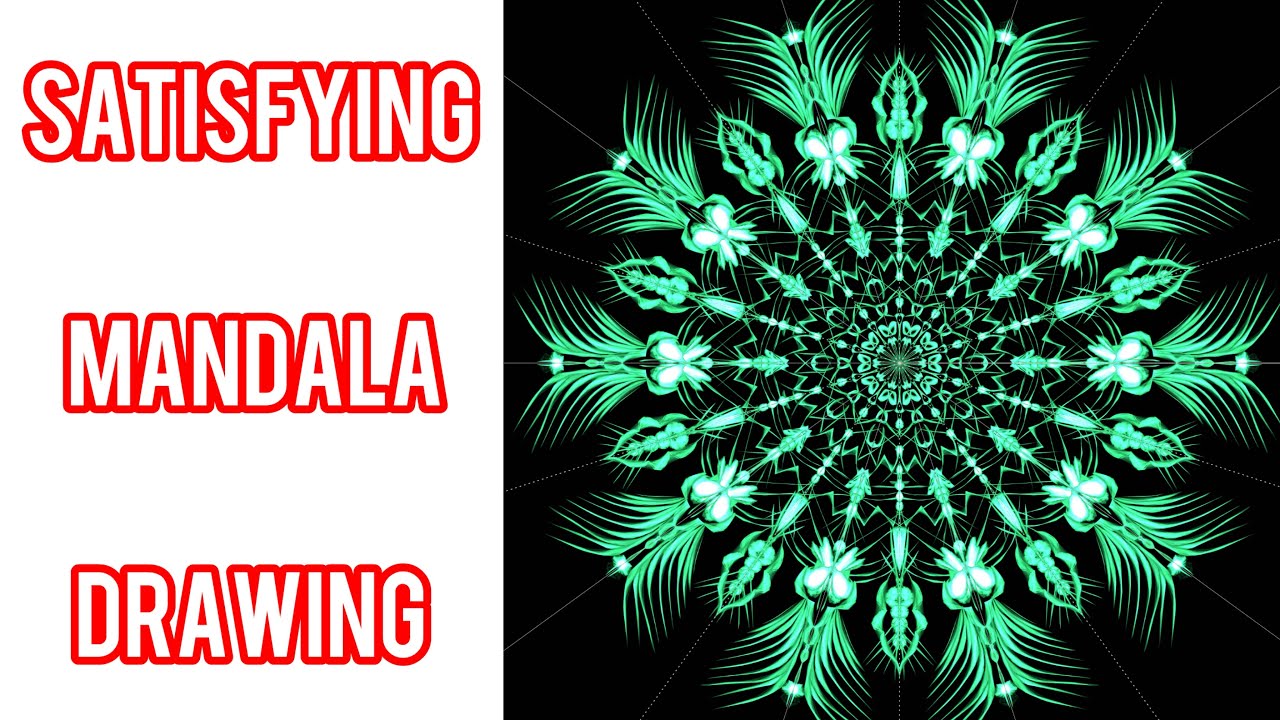 Satisfying Mandala Drawing | Relaxing Art for Stress Relief - YouTube
