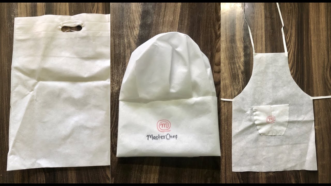 DIY Chef Hat & Apron from Shopping Bag | Masterchef Baby Photoshoot ...