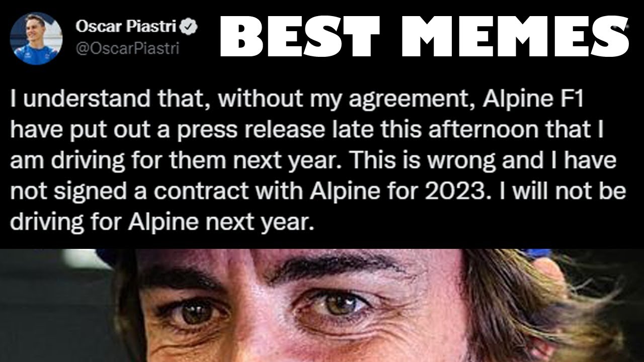 Best Memes From The Piastri/Alpine F1 Contract Situation - YouTube