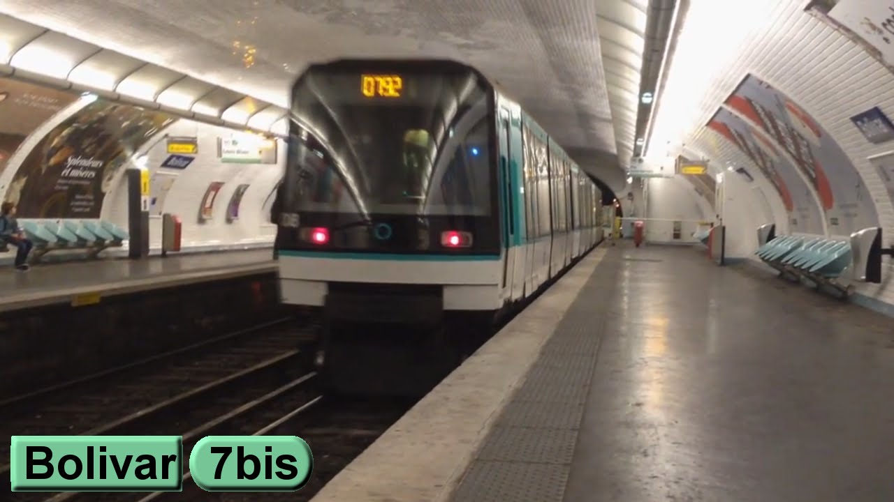 Bolivar | Ligne 7 bis : Métro de Paris ( RATP MF88 ) [2015] - YouTube