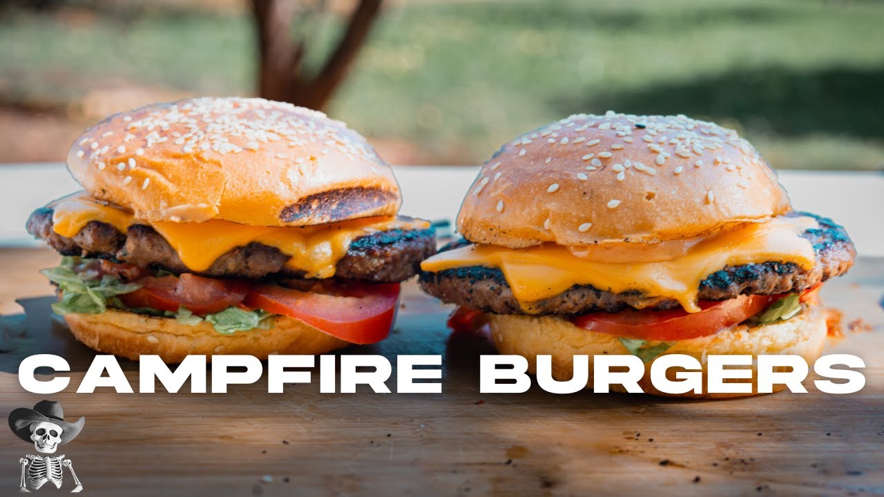 Campfire Cheese Burgers | Campfire Cooking - YouTube