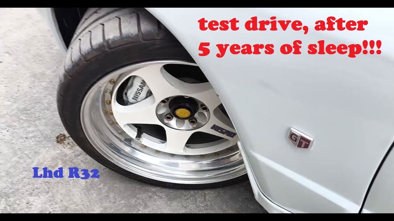 after 5 years, test drive nissan GTR R32, driving under 4500k rpm ...