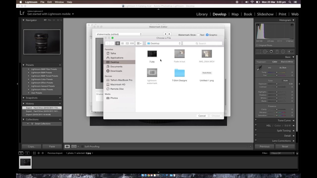 How to use an Image as a Watermark in Adobe Lightroom 5 (Quick Tutorial ...