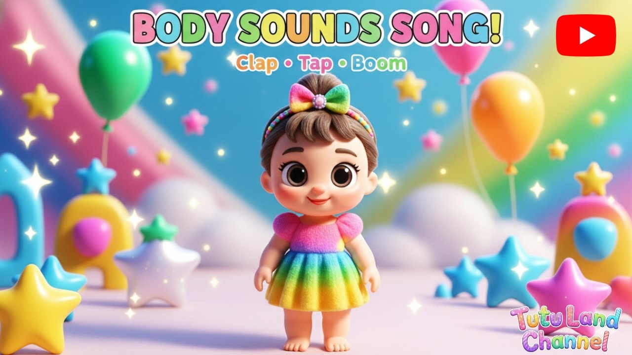 Body Sounds Song for Toddlers | Clap, Tap & Boom! | Learning Body Parts ...