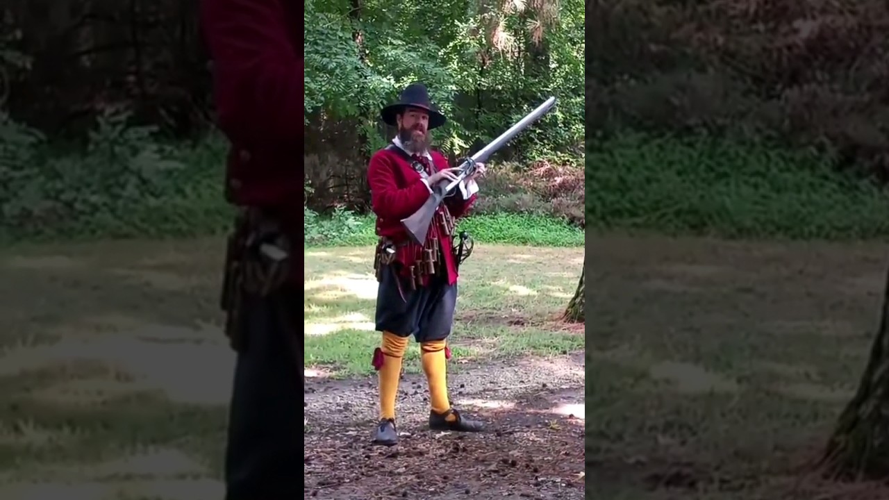 Old Musketeer Musket Shooting Demo - Jamestown Settlement ...