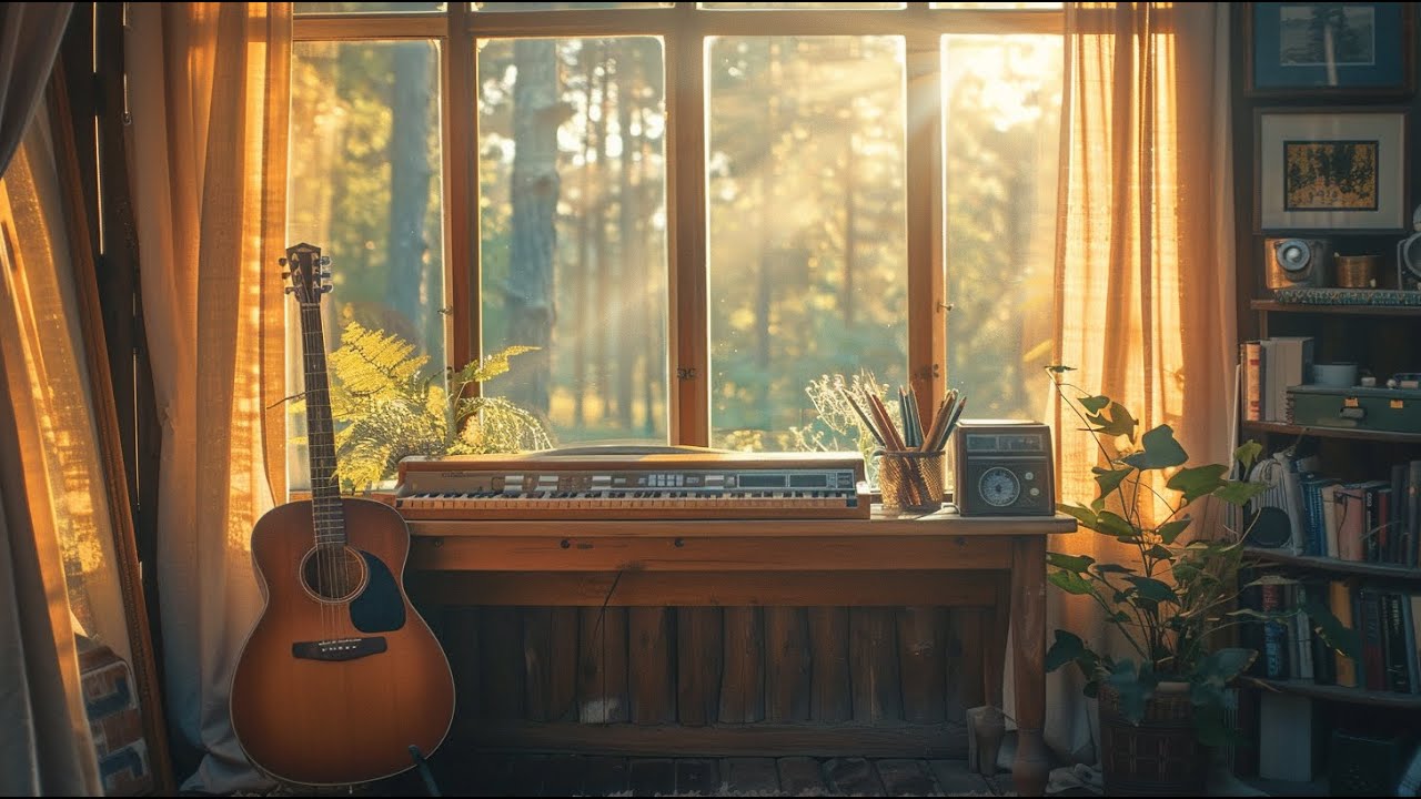 🌤️ Morning Forest Focus | Nylon Guitar, Rhodes & Wind Ambience for ...