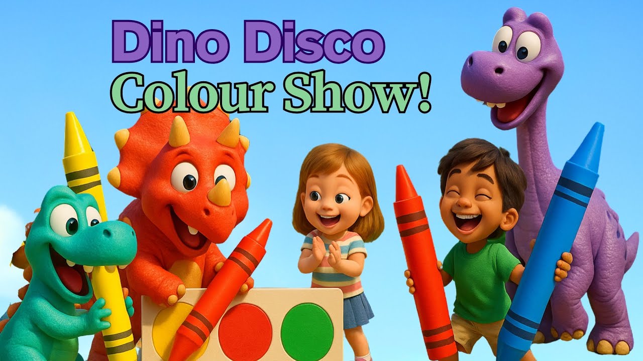 Dino Disco Colour Show! 🎉 Fun Dance Song with Colourful Dinosaurs for ...