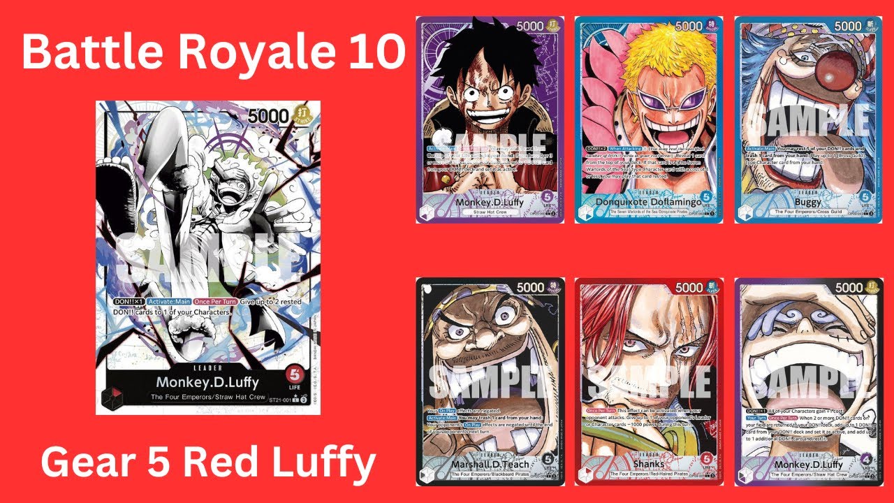 Battle Royale 10 ST21 Red Gear 5 Monkey D. Luffy vs The OP10 Meta One ...