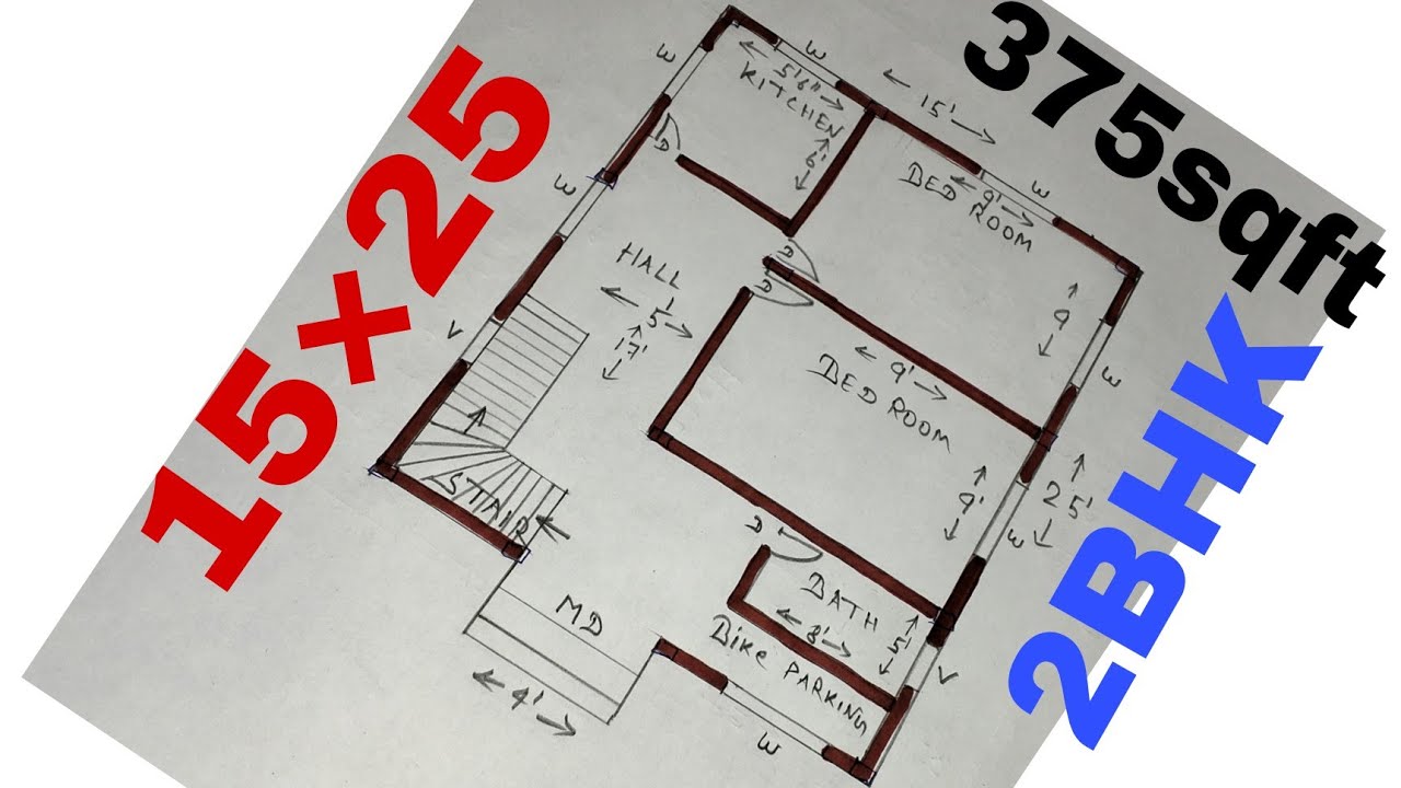 15×25 HOUSE PLAN DESIGN|| 375 sqft HOUSE PLAN|| 15×25 GHAR KA NAKSHA ...