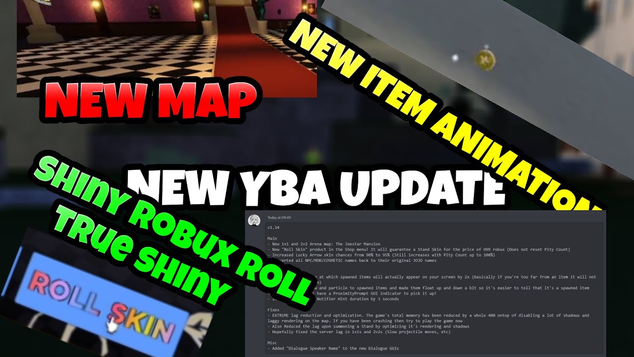 [YBA]New Update [NEW MAP] - YouTube