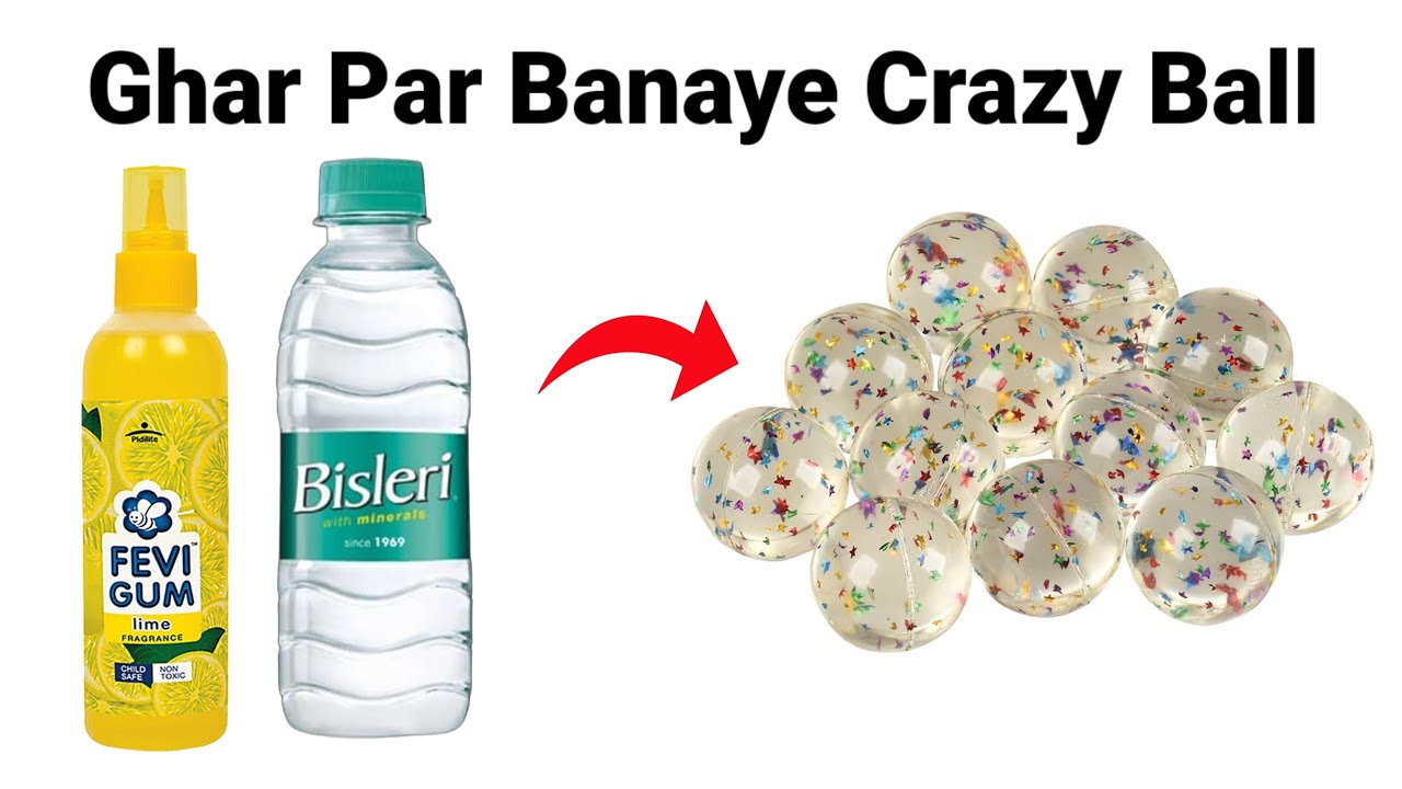 How to make Bouncyball/DIY colourful waterballs/Homemade Crazy ball/Diy ...