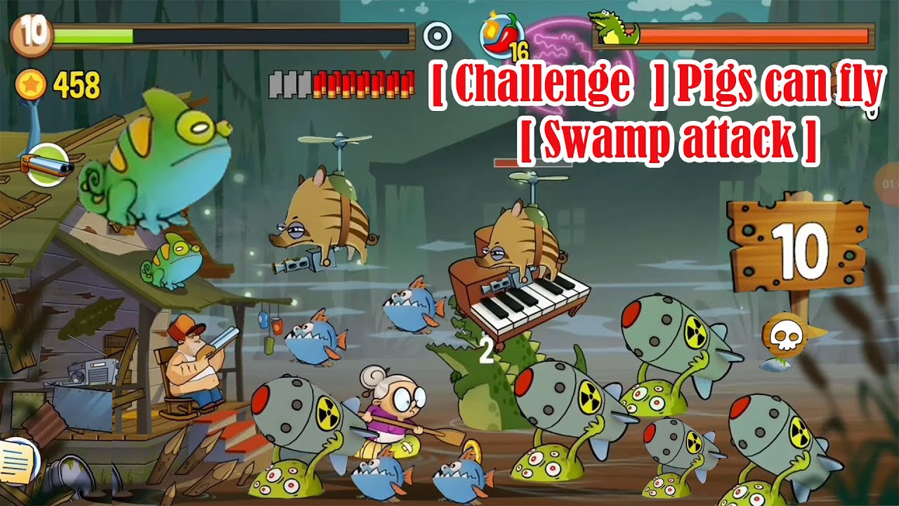 Challenge Pigs Can Fly Swamp Attack @Qaokala - YouTube