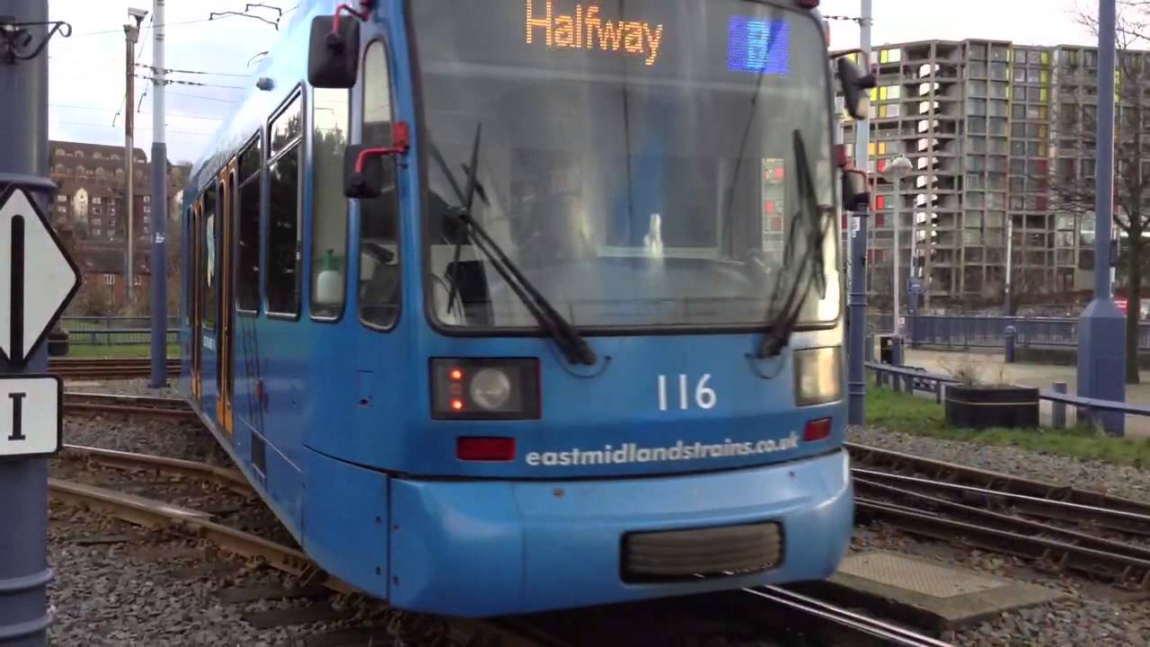Christmas Eve Sheffield SuperTram EMT 116 From Malin Bridge To Halfway ...