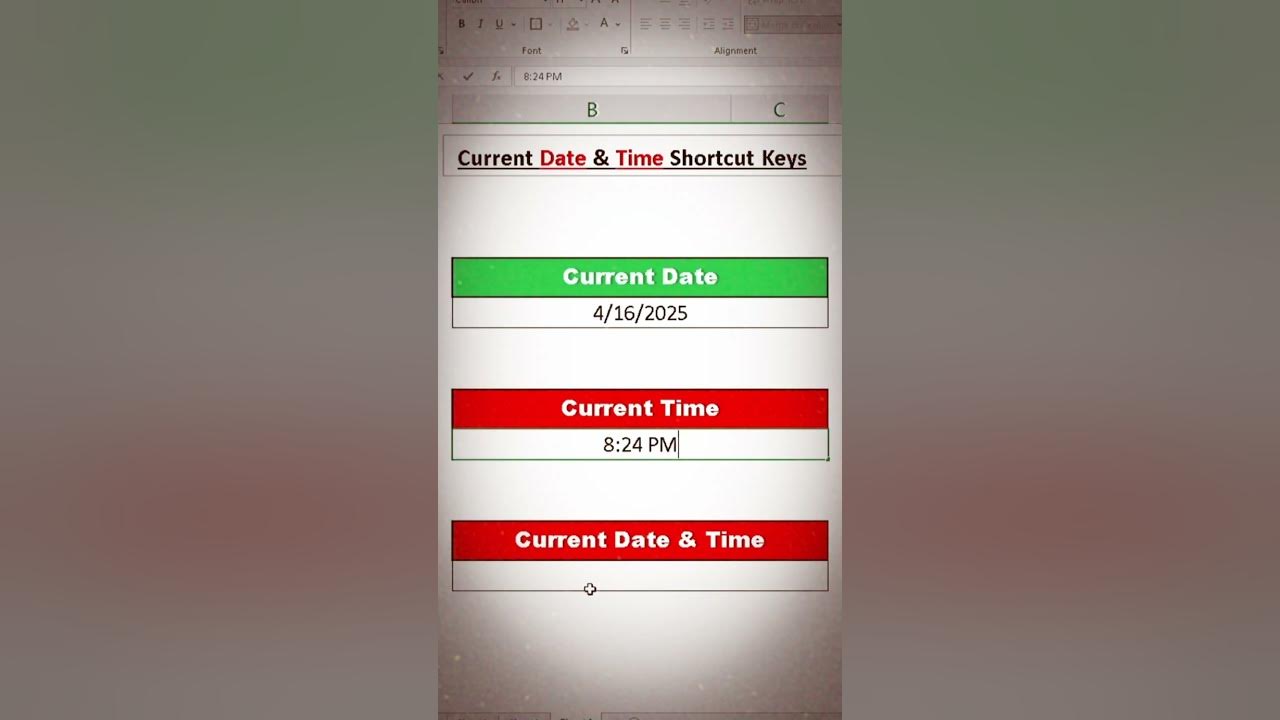 Excel Shortcuts To insert Current Date and Time #excelmalayalam #careermalayalam - YouTube